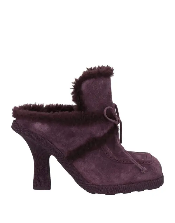 Burberry Suede Square-toe High-heeled Slippers