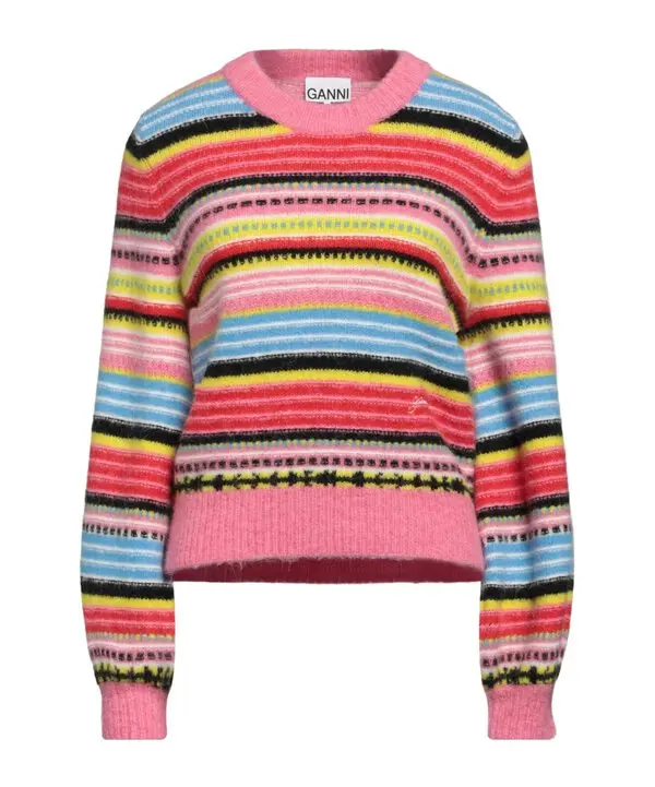 GANNI Striped Crewneck Jumper