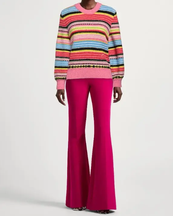 GANNI Striped Crewneck Jumper