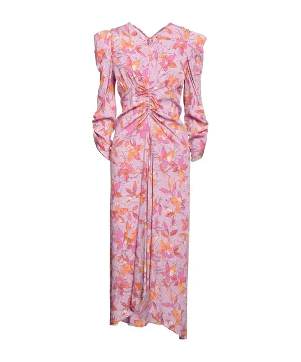 Isabel Marant Étoile Stretch Crepe V-neck Long Dress