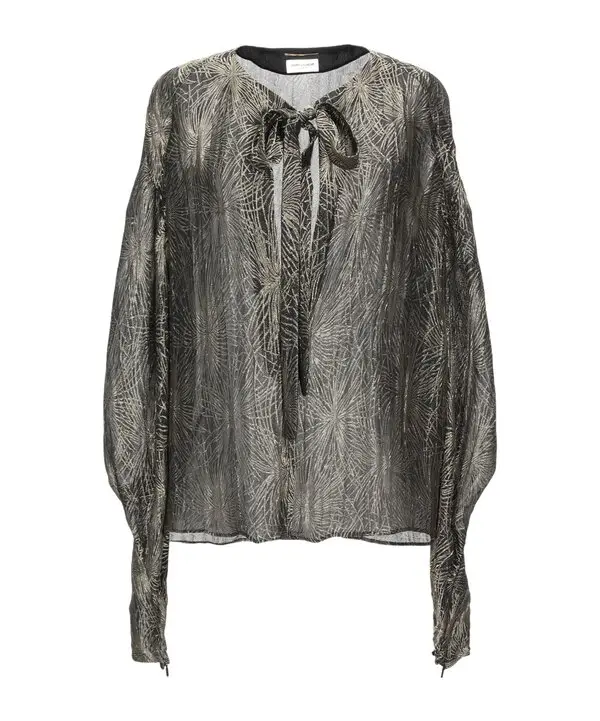 Saint Laurent Tie Front Blouse