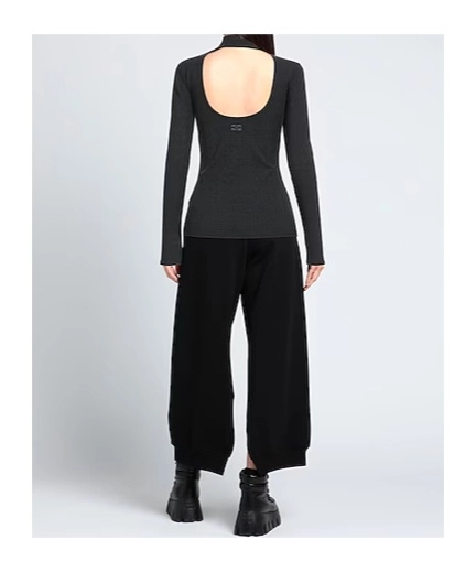 GANNI Embroidered Logo Mock Neck T-shirt