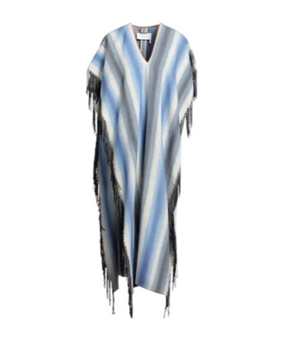 Chloé Striped Shawl Coat - Gray