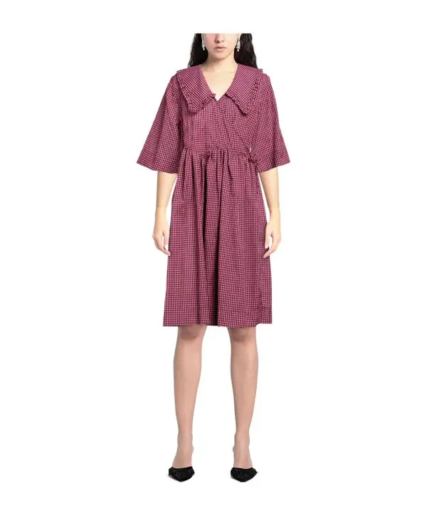 GANNI Classic Collar Wrap Dress
