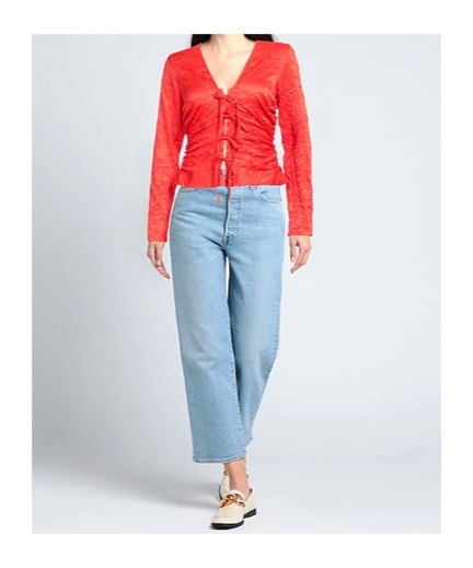 GANNI Satin Long Sleeve Top