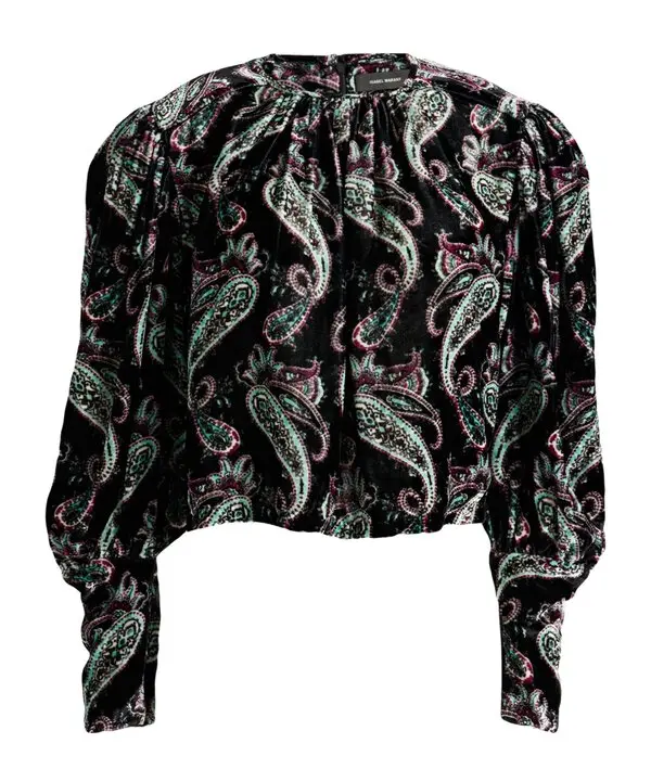 Isabel Marant Étoile Paisley-patterned Velvet Top