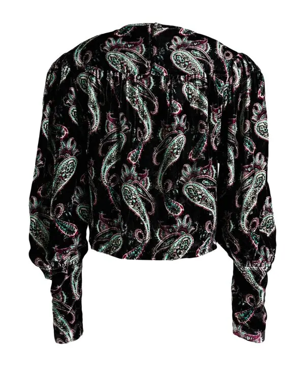 Isabel Marant Étoile Paisley-patterned Velvet Top