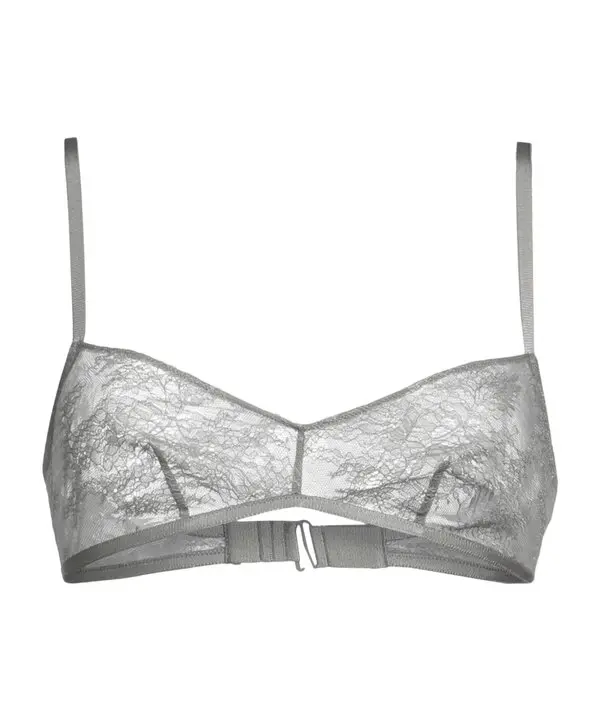 Tory Burch Lace Wireless Bra - Gray