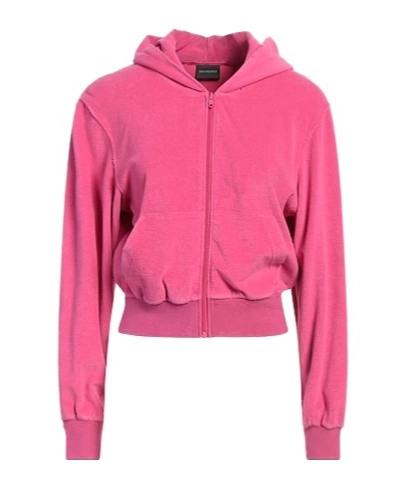 Balenciaga Cropped Hooded Sweatshirt - Pink
