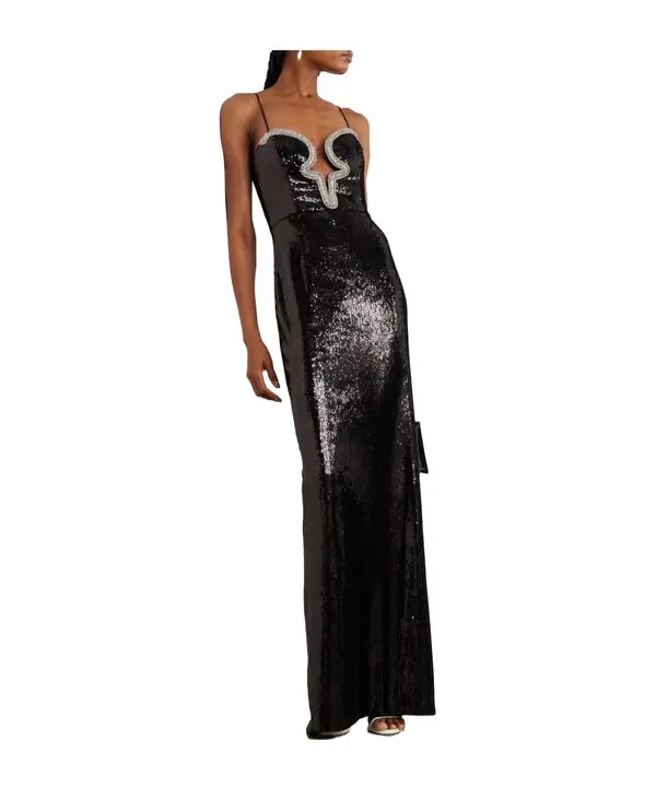 Rebecca Vallance Sequined Stretch-jersey Gown