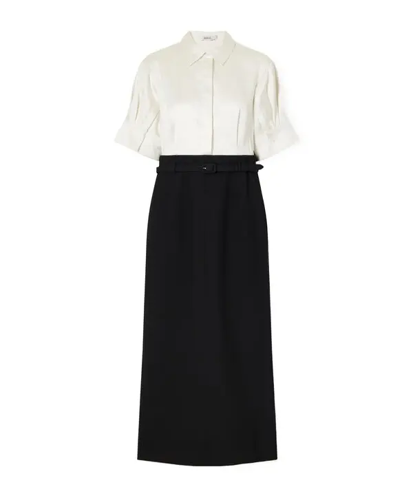 Simkhai Widecuff Shortsleeve Dress - Black