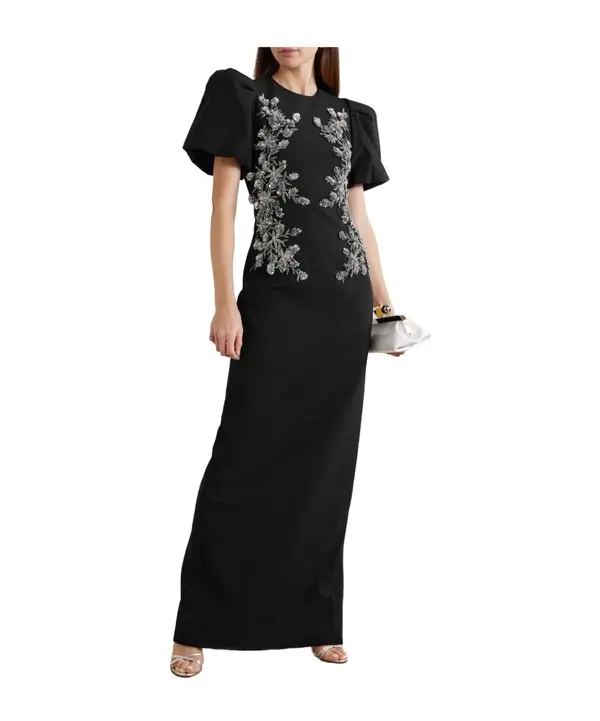 Rebecca Vallance Zephyr Embellished Crepe Gown