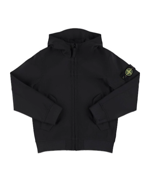 Stone Island Hooded Nylon Windbreaker - Black