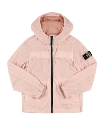 Stone Island Hooded Nylon Windbreaker - Pink