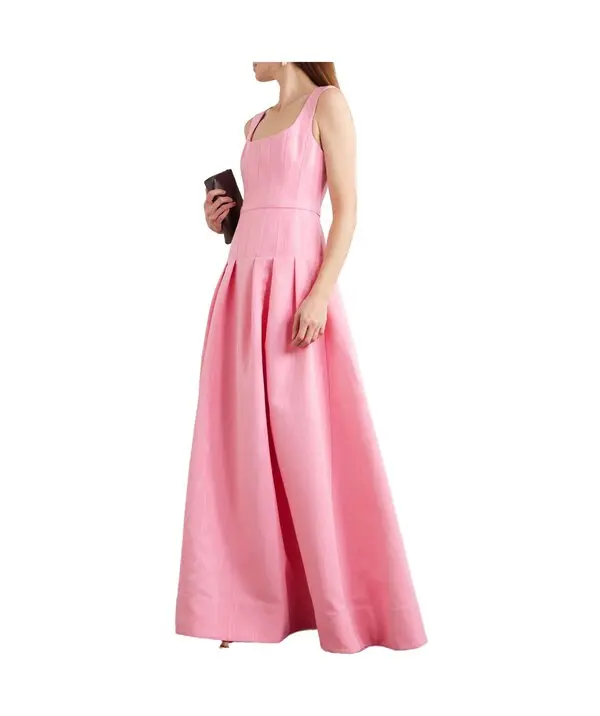 Rebecca Vallance Pleated Taffeta Gown