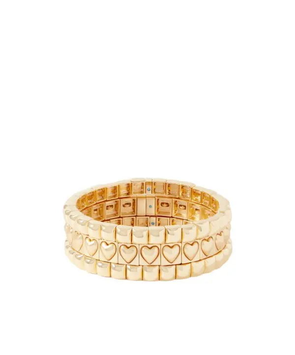 Assouline Puffy Heart Stud Bracelet - Golden