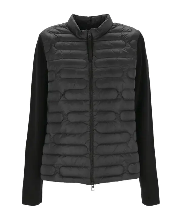 Moncler Zip-up Knit Padded Cardigan - Black