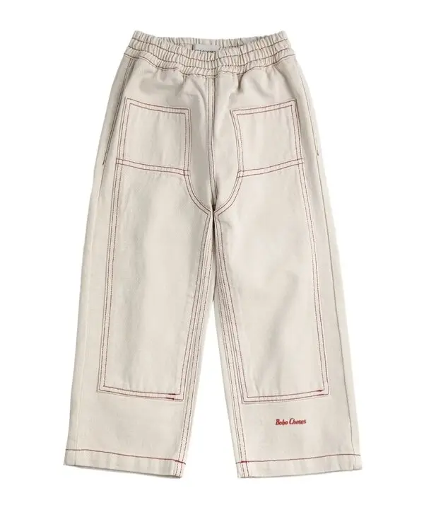 BOBO CHOSES Contrast Stitch Twill Pants