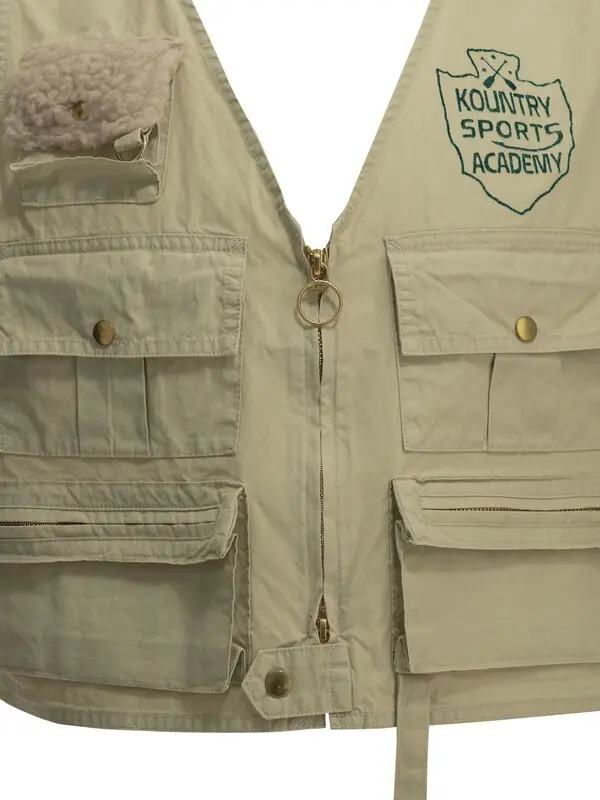 Kapital Fishing Vest' Sleeveless Jacket - Beige