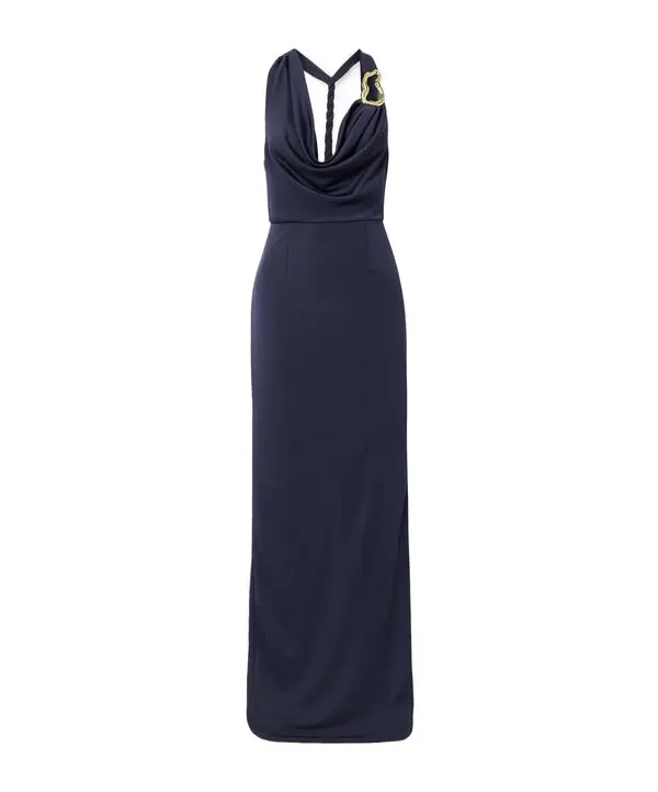 Rebecca Vallance Satin-jersey Halterneck Gown