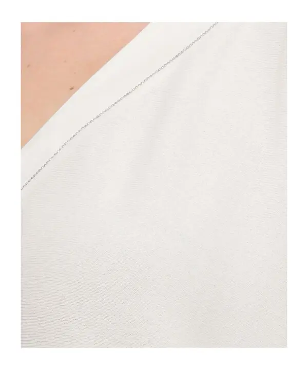 D.exterior Contrast Trim Polo Knitted Top