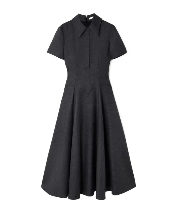 EMILIA WICKSTEAD Plaid Waistcinched Dress