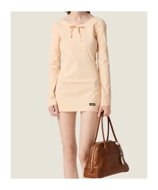 Miu Miu Stretch Poplin Mini-dress - Opal