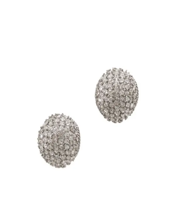 JENNIFER BEHR Tinsel Rhodium-plated Crystal Earrings
