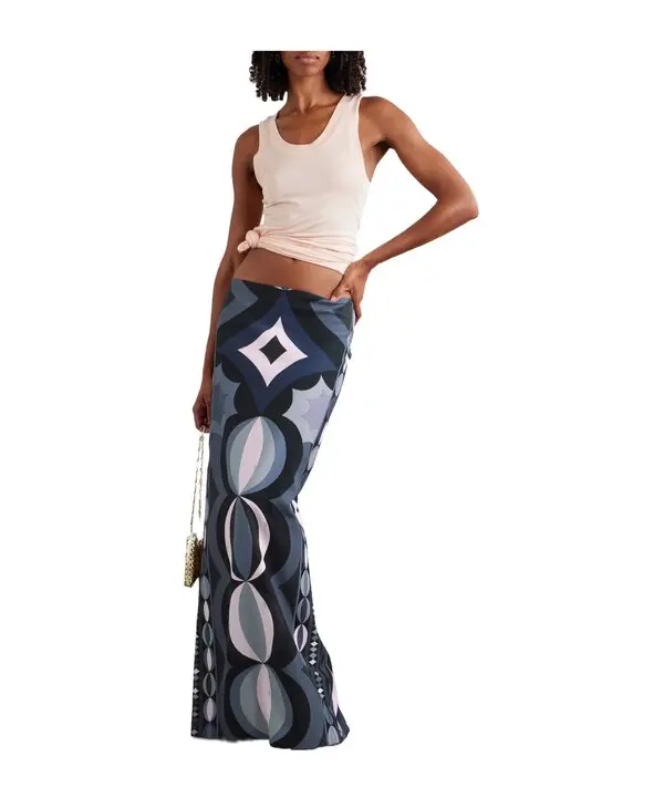 Emilio Pucci Geometric Printed Maxi Dress