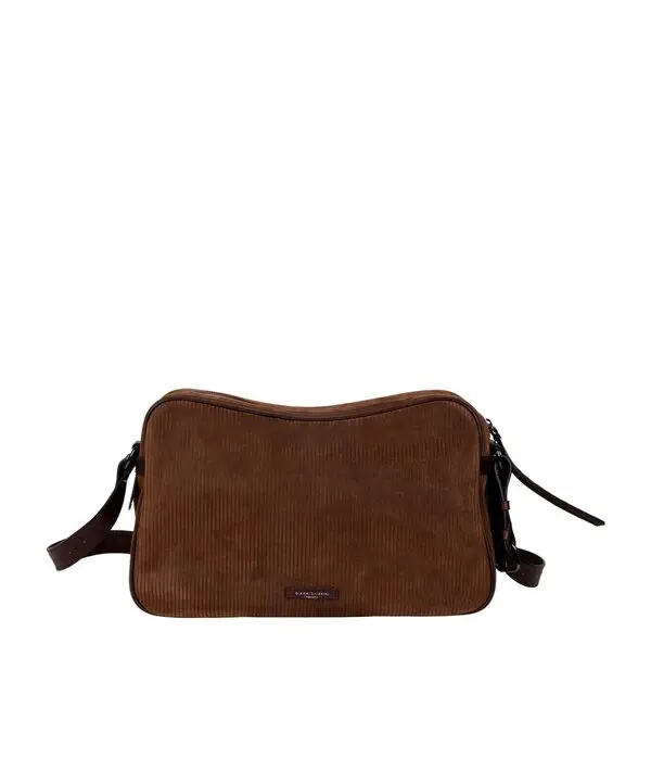 GIANNI CHIARINI Cora Corduroy-effect Shoulder Bag - Espresso