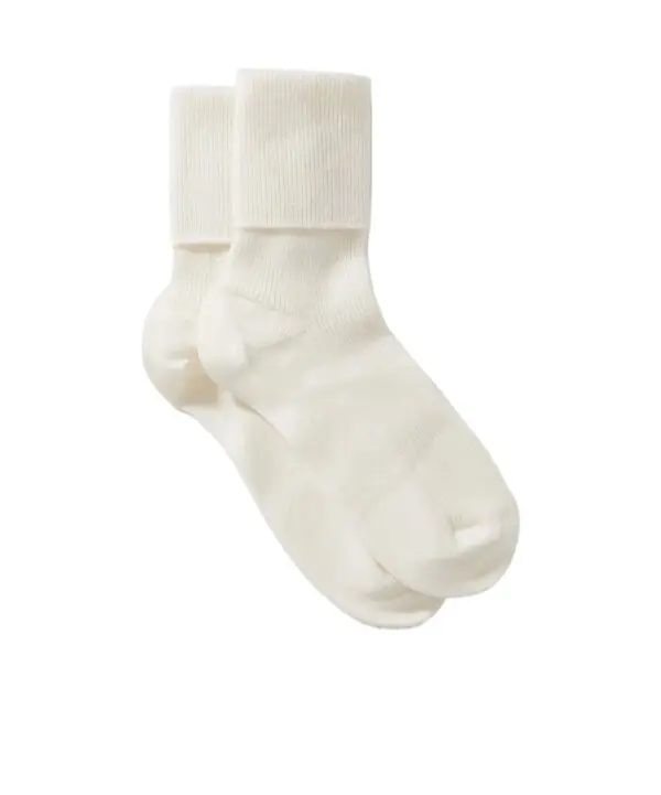Johnstons Of Elgin Midcalf Socks - White