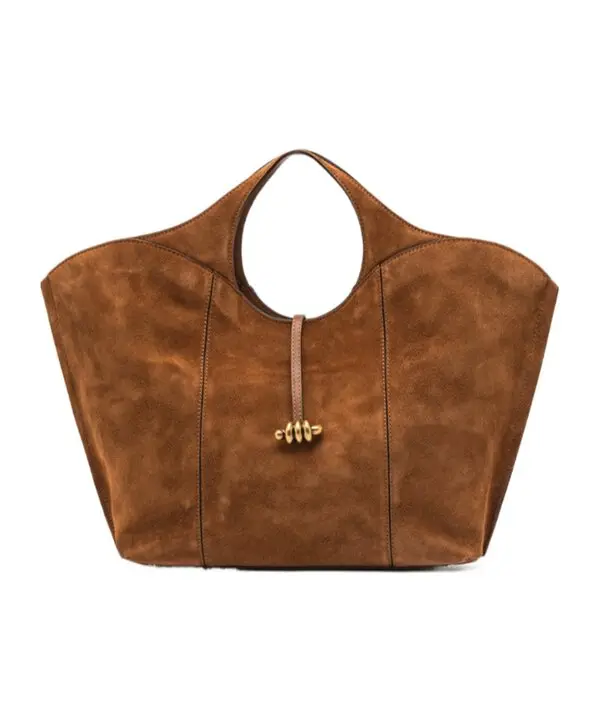 GIANNI CHIARINI Large Infinity Suede Toggle-fastening Tote Bag - Leather Color