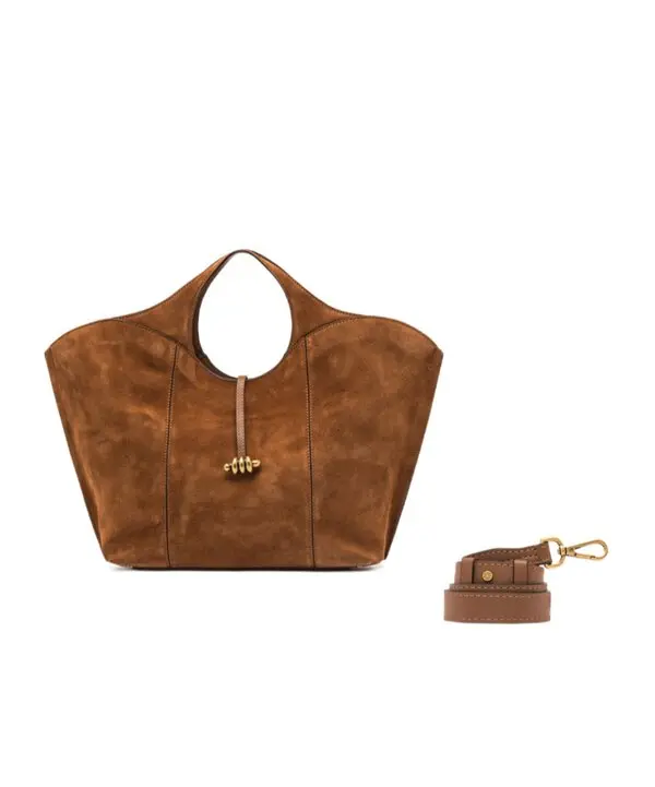 GIANNI CHIARINI Large Infinity Suede Toggle-fastening Tote Bag