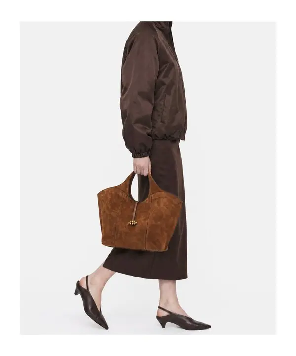 GIANNI CHIARINI Large Infinity Suede Toggle-fastening Tote Bag