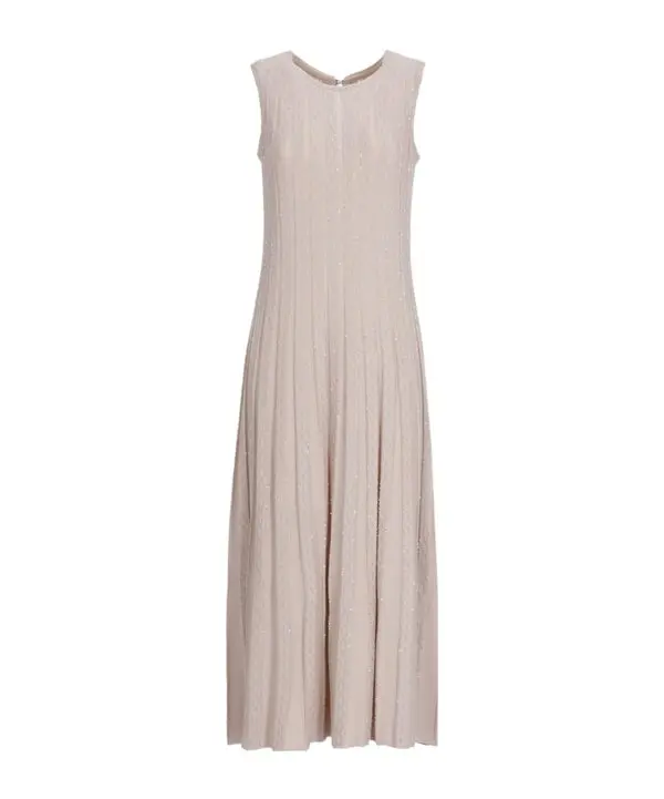 D.exterior Sleeveless Sequinned Knit Dress