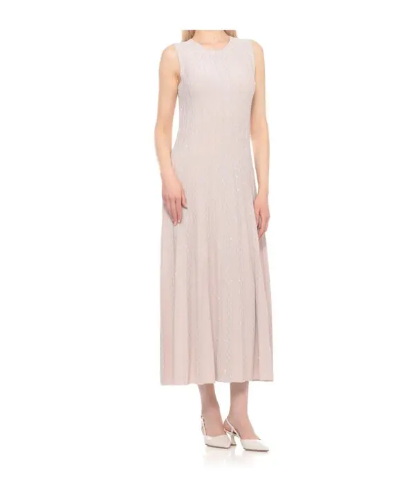 D.exterior Sleeveless Sequinned Knit Dress