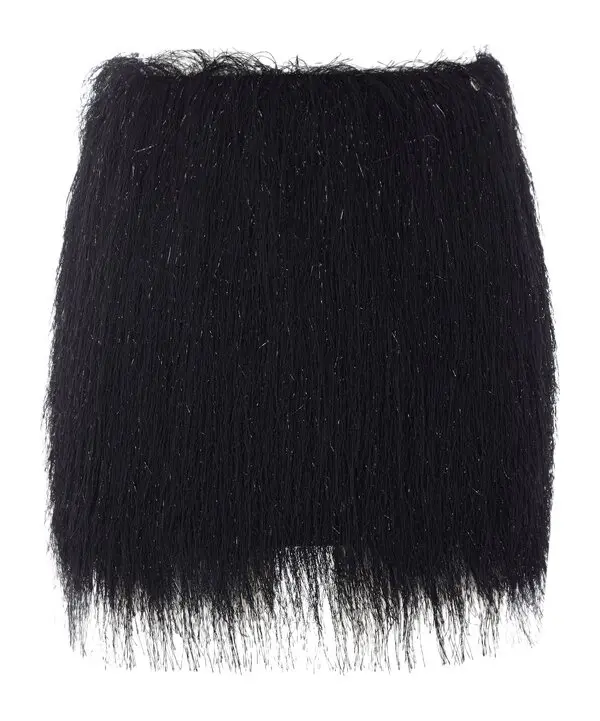 Liu Jo Fringe Mini Skirt - Black