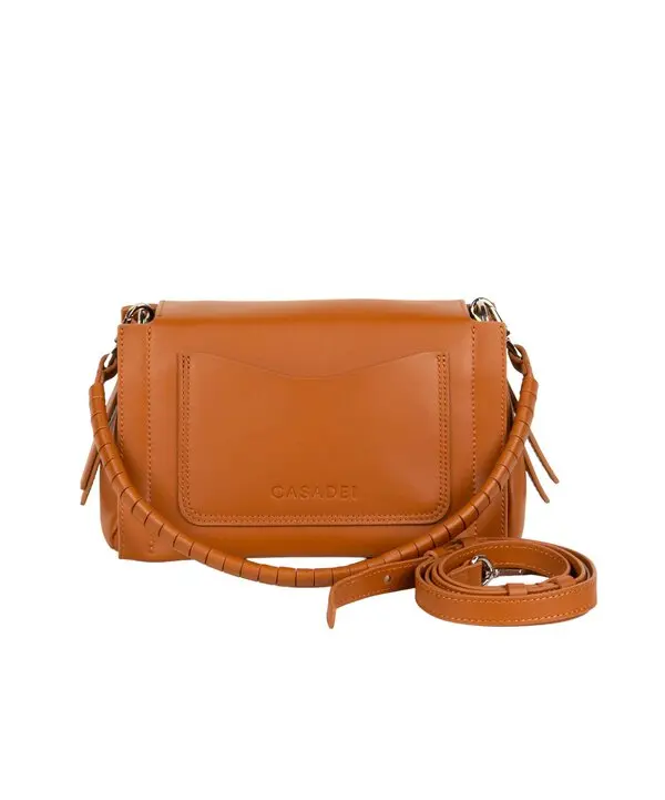 Casadei Brera Logo-embroidered Clutch Bag - Tan Brown L