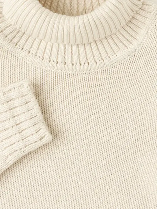 Stone Island Cotton Blend Knit Turtleneck Sweater