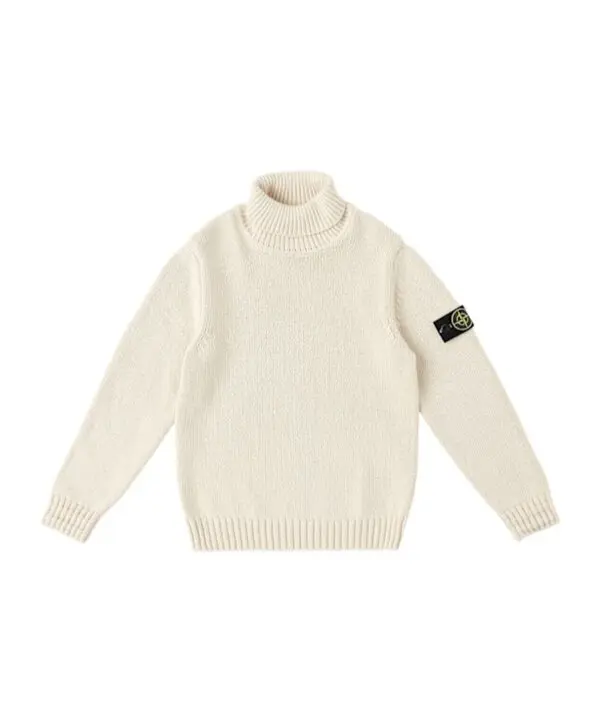 Stone Island Cotton Blend Knit Turtleneck Sweater