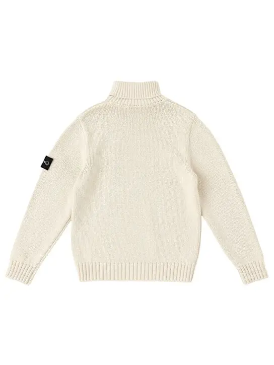 Stone Island Cotton Blend Knit Turtleneck Sweater