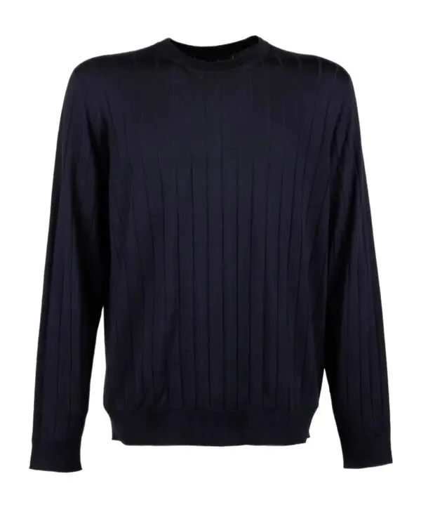 Peserico Ribbed-knit Sweater - Navy Blue