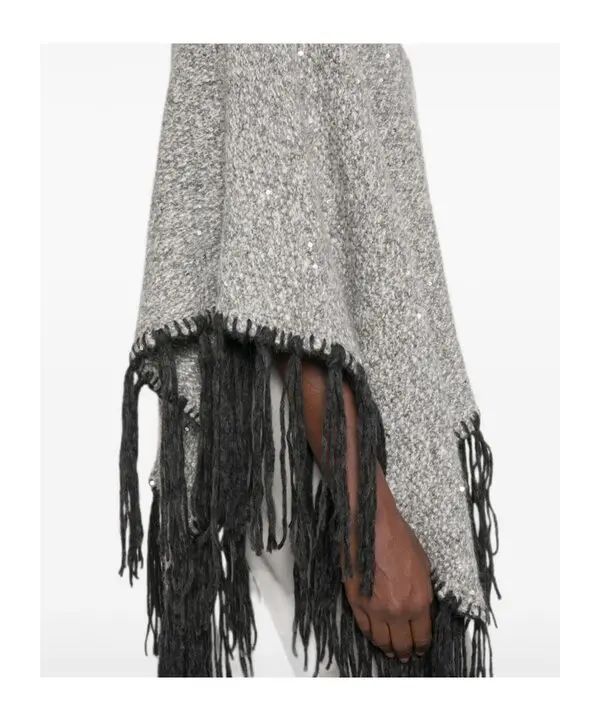Peserico Sequin Fringe Cape