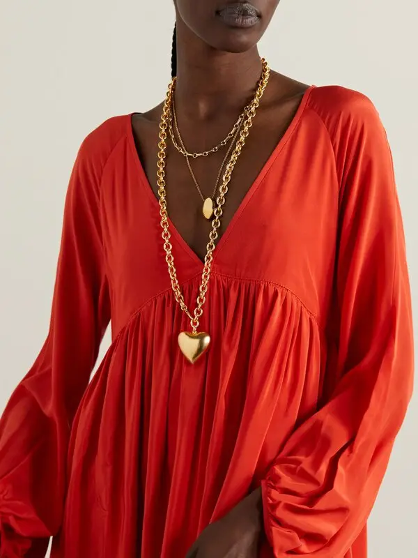 Assouline Gold-toned Heart Pendant Necklace