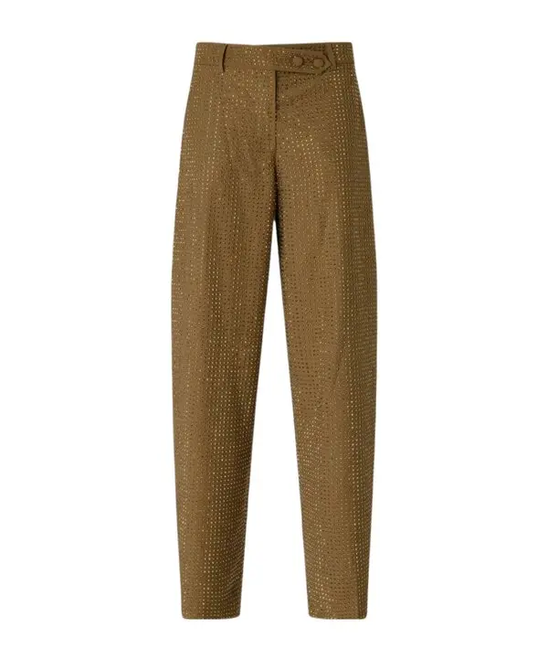 Pinko Rhinestone-embellished Tailored Trousers