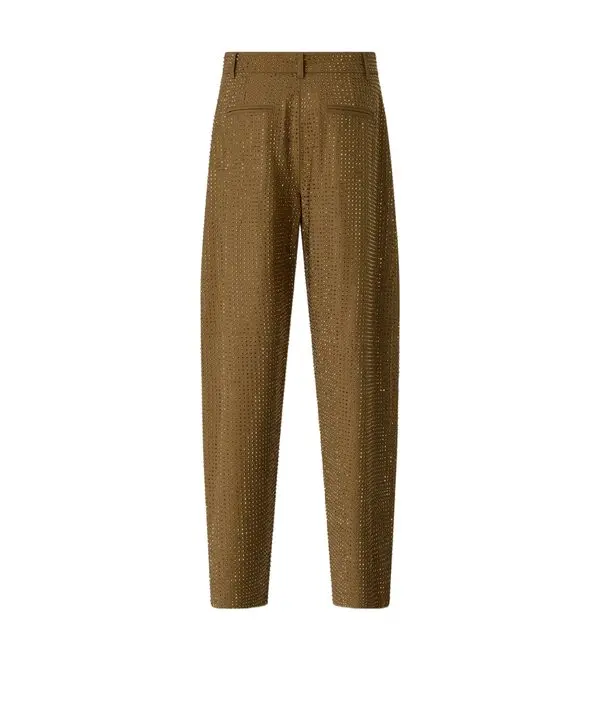 Pinko Rhinestone-embellished Tailored Trousers