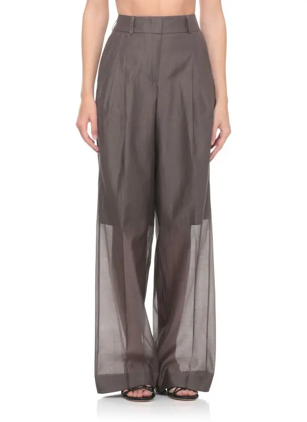 Peserico Sheer Panel Wide-leg Pants