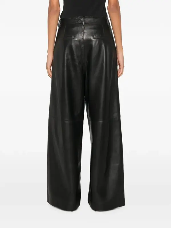 P.a.r.o.s.h Wide-leg Leather Trousers