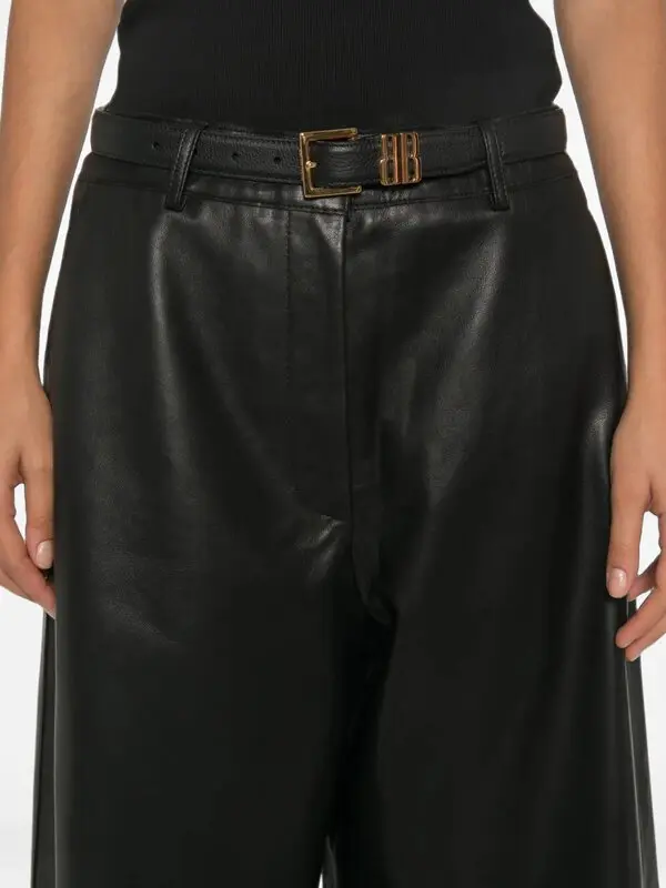 P.a.r.o.s.h Wide-leg Leather Trousers