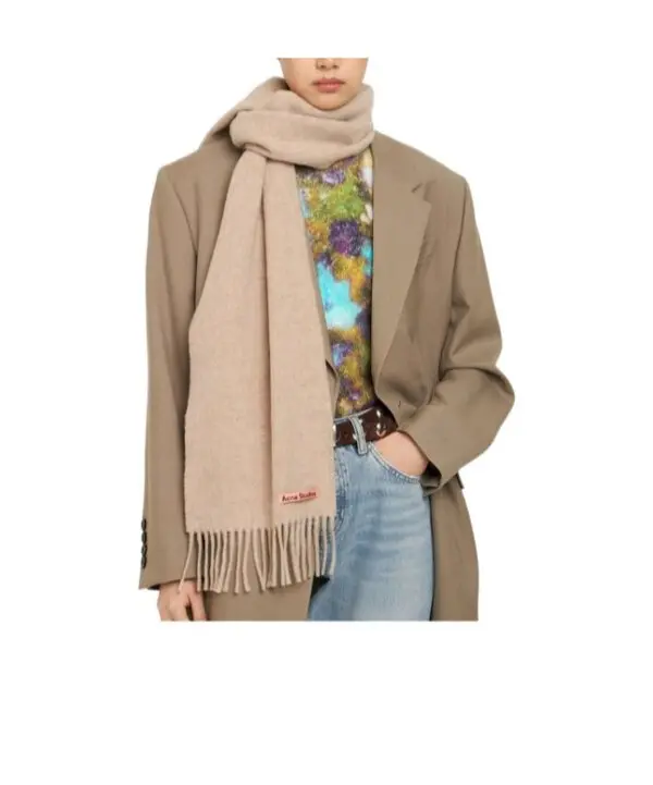 Acne Studios Rectangle Scarf With Fringe